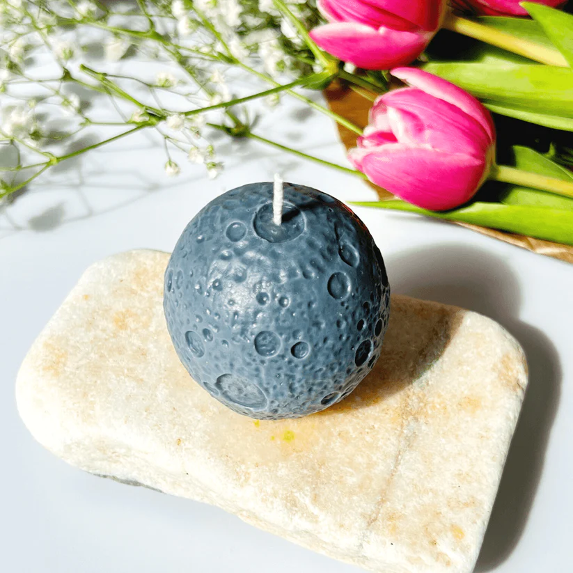 Full Moon Shaped Candle – Celestial Home Decor & Gift